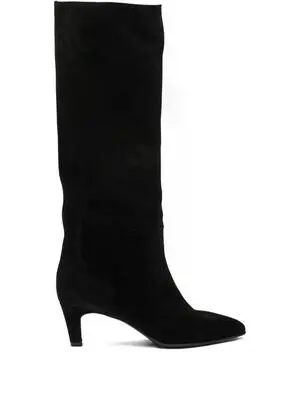 STRATEGIA SHOES Suede Knee-length Boots - Black