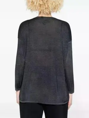 Avant Toi Three-quarter Sleeve Crewneck Sweater