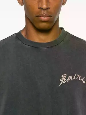 Amiri Embroidered Short-sleeve T-shirt - Black