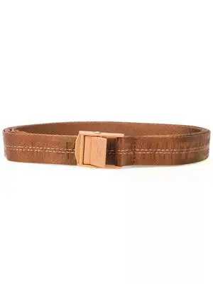 Off-White Brand Embroidery Belt - Brown