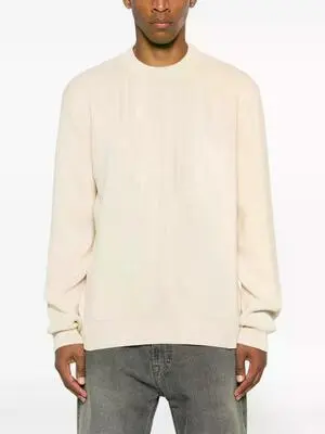 GOLDEN GOOSE Ribbed Crew-neck Sweater - Neutrals