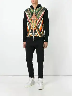 Balmain Folkloric Print Hoodie
