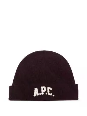 A.p.c. Axel Logo-embroidered Beanie - Red