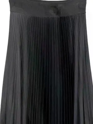 JOSEPH Pleated Asymmetric Hem Midi Skirt