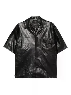 Amiri Leather Camp-collar Shirt
