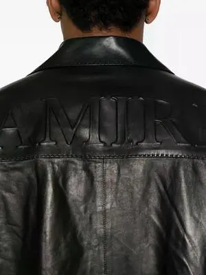 Amiri Leather Camp-collar Shirt