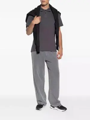 Versace Logo Cotton Polo Shirt - Grey