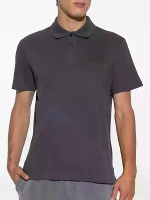 Versace Logo Cotton Polo Shirt - Grey