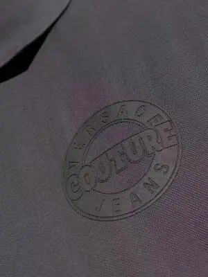 Versace Logo Cotton Polo Shirt - Grey