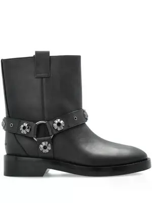 Kate Spade New York Flower-embellished Biker Boots