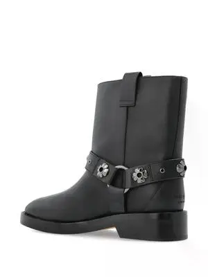 Kate Spade New York Flower-embellished Biker Boots