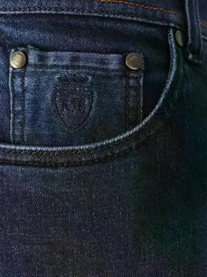 RICHARD J. BROWN Embroidered-pocket Straight Leg Jeans - Blue
