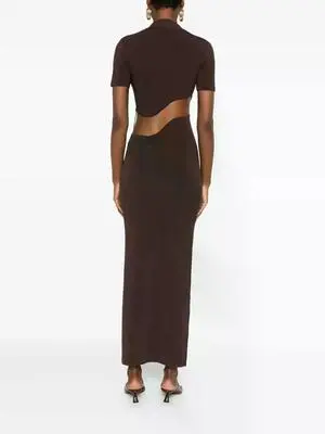 Christopher Esber Maparadita Lattice Separation Maxi Dress - Brown