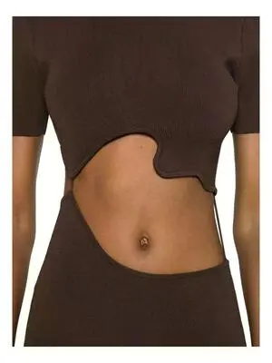 Christopher Esber Maparadita Lattice Separation Maxi Dress - Brown