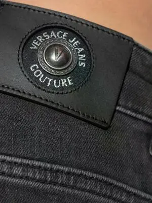 Versace Logo-plaque Jeans - Grey