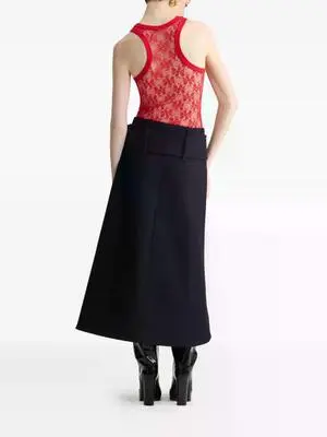 PATOU Lace Jersey Tank Top - Red
