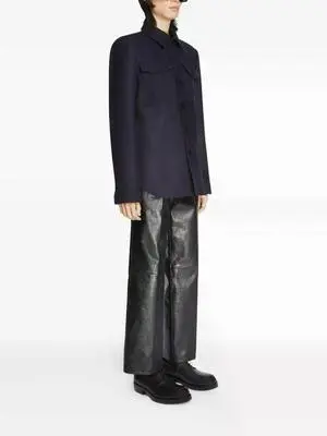 Dries Van Noten Leather Trousers