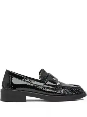 STRATEGIA SHOES Leather Ruffle-detail Loafers