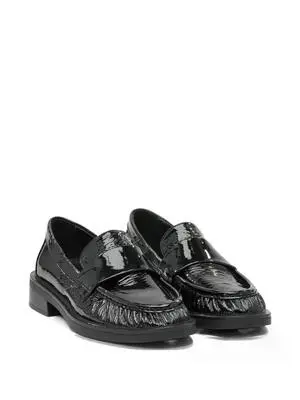 STRATEGIA SHOES Leather Ruffle-detail Loafers