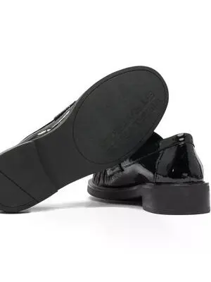 STRATEGIA SHOES Leather Ruffle-detail Loafers