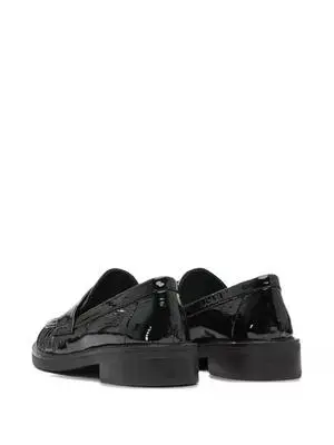 STRATEGIA SHOES Leather Ruffle-detail Loafers
