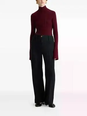 PATOU Ribbed High-neck Jumper - Red
