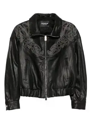 DONDUP Embellished Leather Jacket