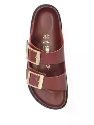 BIRKENSTOCK Arizona Double-buckle Flat Sandals - Red