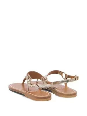 K.JACQUES Leather Thong Sandals