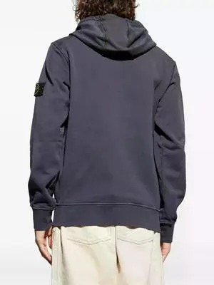 Stone Island Logo-patch Hoodie - Blue