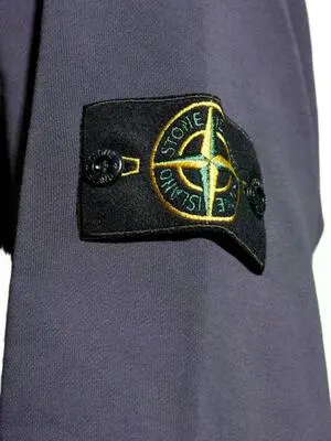 Stone Island Logo-patch Hoodie - Blue