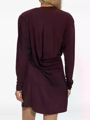 IRO PARIS Twisted V-neck Mini Dress - Red