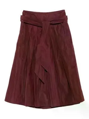 NIU Camelia Pleated Midi Skirt With Belt