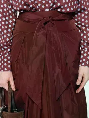 NIU Camelia Pleated Midi Skirt With Belt