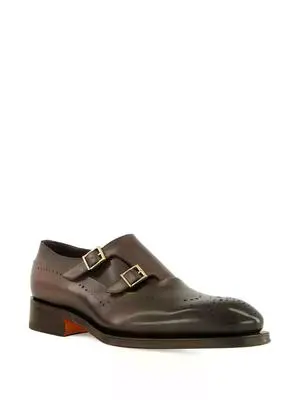 Santoni Double-buckle Monk Shoes