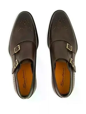 Santoni Double-buckle Monk Shoes