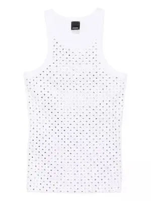 Pinko Embellished Sleeveless Top - White