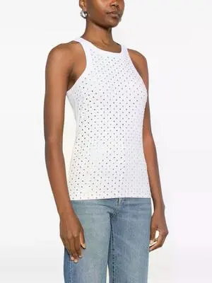 Pinko Embellished Sleeveless Top - White