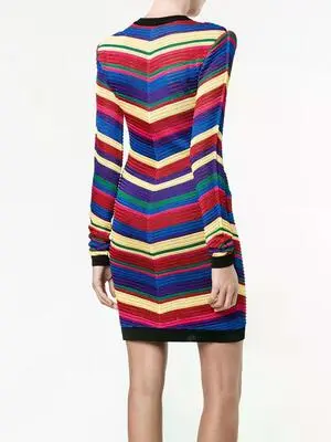 Balmain Chevron Knit Mini Dress