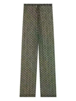 Dries Van Noten Geometric-pattern Trousers