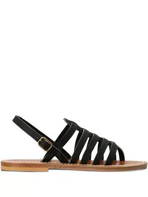 K.JACQUES Homere Leather Ankle-strap Sandals - Black