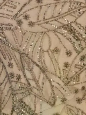 Ralph Lauren Leaf-pattern Beaded Dress