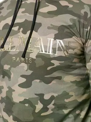 Balmain Camouflage Logo Hoodie