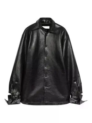 Men's Black Leather Shirts