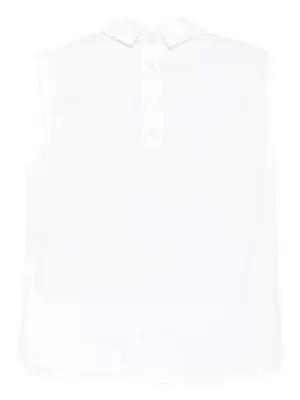 TELA Sleeveless Pointed-collar Top