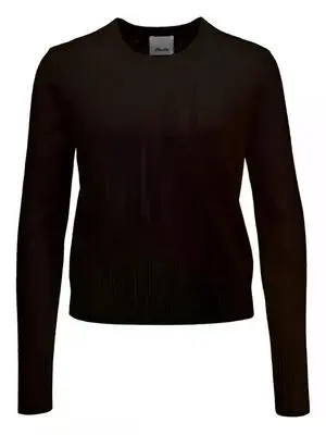 ALLUDE Crew-neck Cashmere Sweater - Black