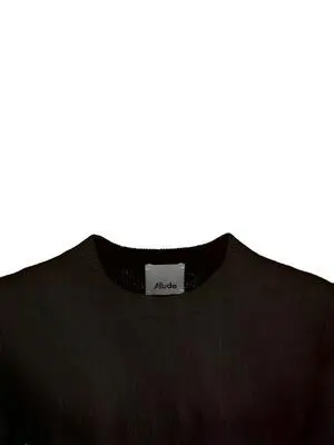 ALLUDE Crew-neck Cashmere Sweater - Black