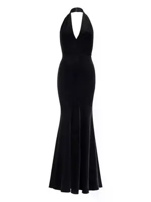 Patou Halterneck Fishtail Maxi Dress