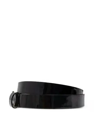 Victoria Beckham Wide-buckle Leather Belt - Black