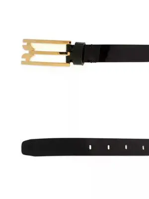 Victoria Beckham Wide-buckle Leather Belt - Black